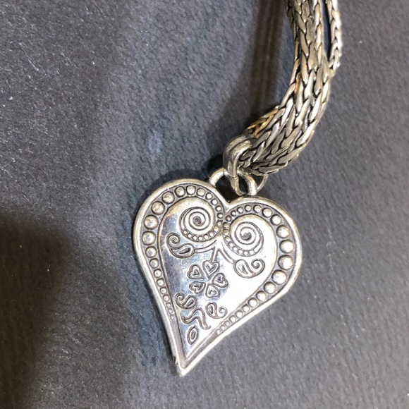 Brighton | Jewelry | Brighton Heart Silver Necklace | Poshmark